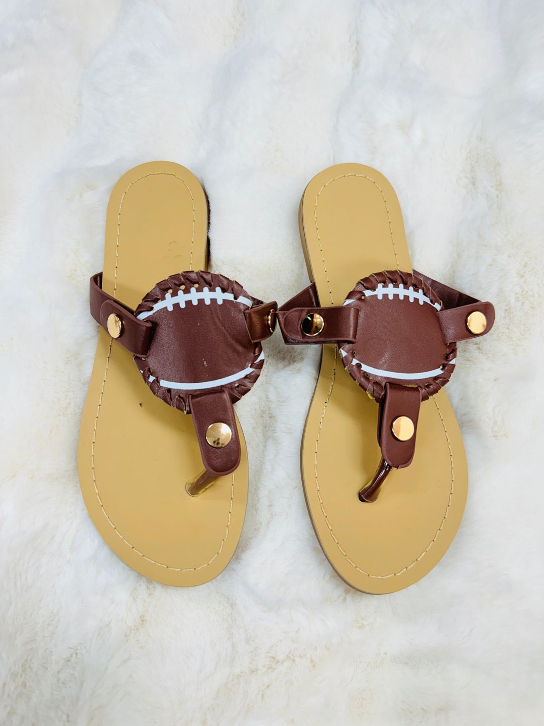 Football Womens Flip Flops | Womens Sport Flip Flops | Football Sandals ...