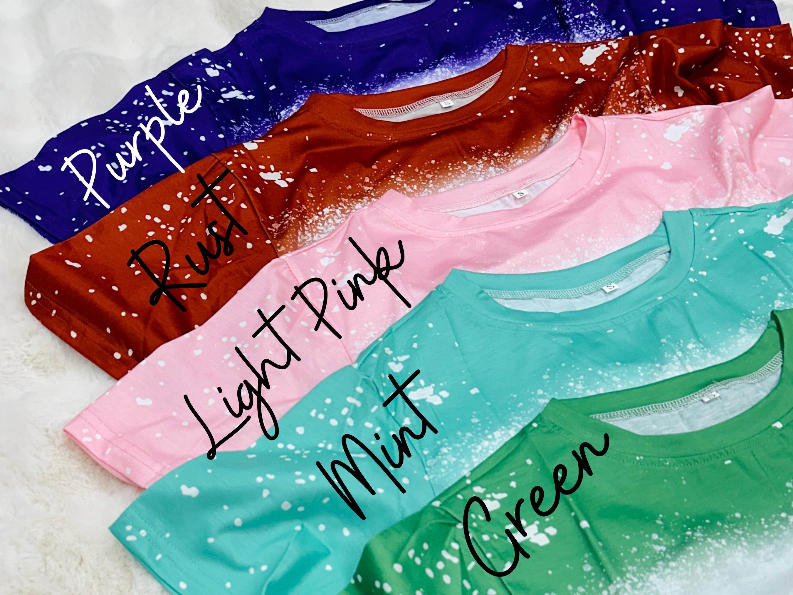 Faux Bleached T-shirt | Custom Bleach Wash Tee | Multiple Colors ...