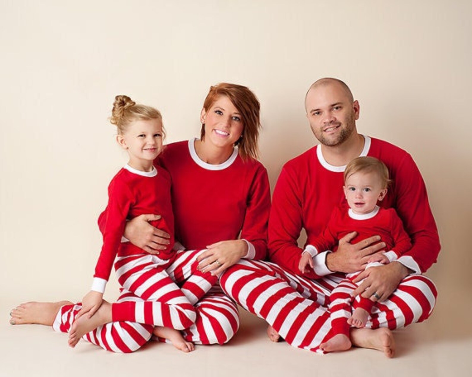 Christmas Red & White Striped Family Pajama Sets Kids and - Etsy