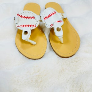 Baseball Womens Flip Flops | Womens Sport Flip Flops | Baseball Sandals ...
