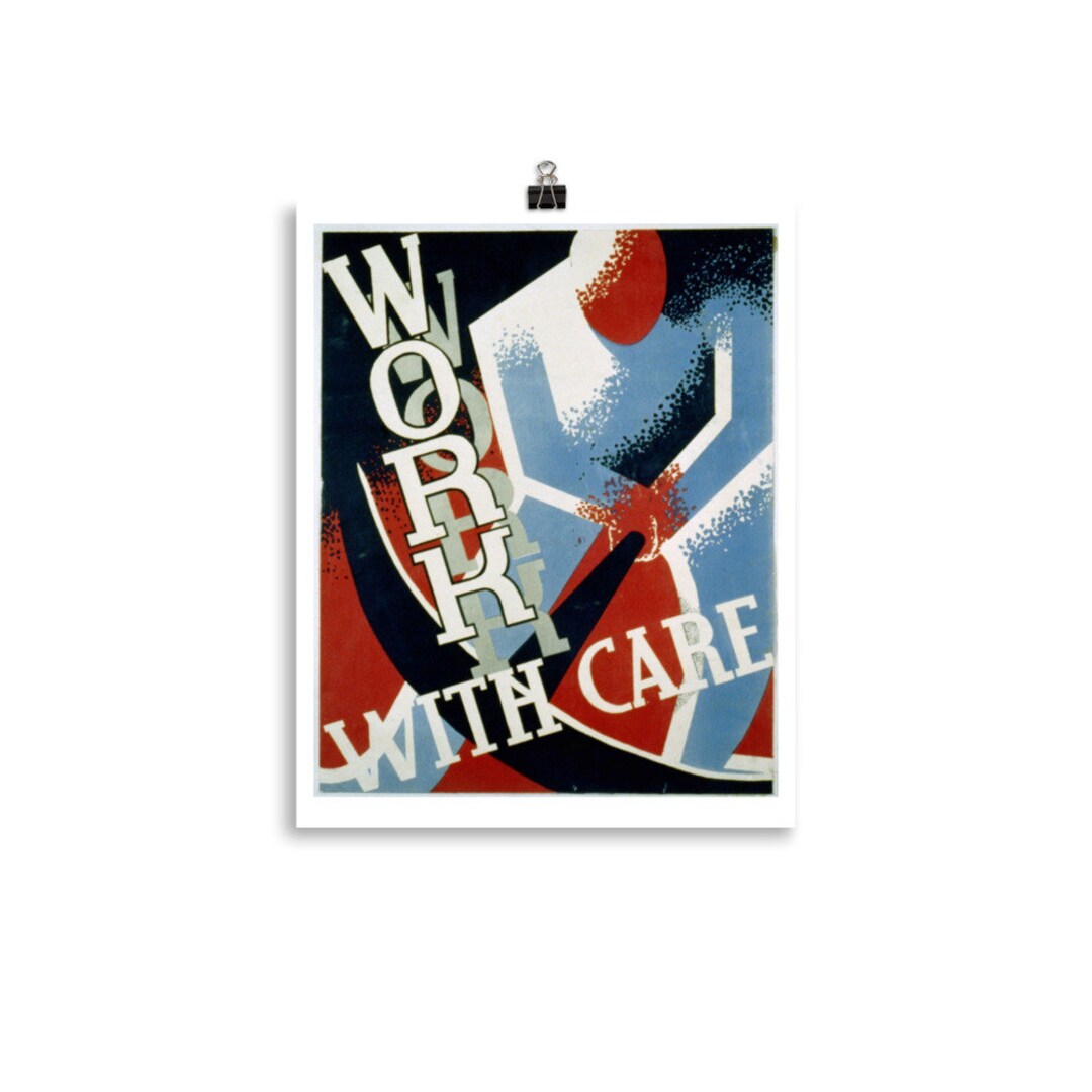 Work With Care Poster - Etsy