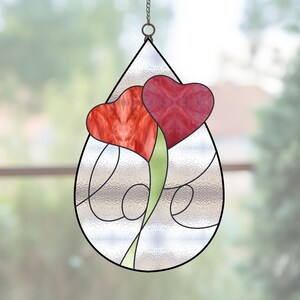 Heart Love Teardrop Stained Glass Pattern, Digital Download, DIY ...