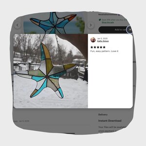 Stained Glass Pattern Sea Starfish Ocean Stained Glass Pattern Digital ...