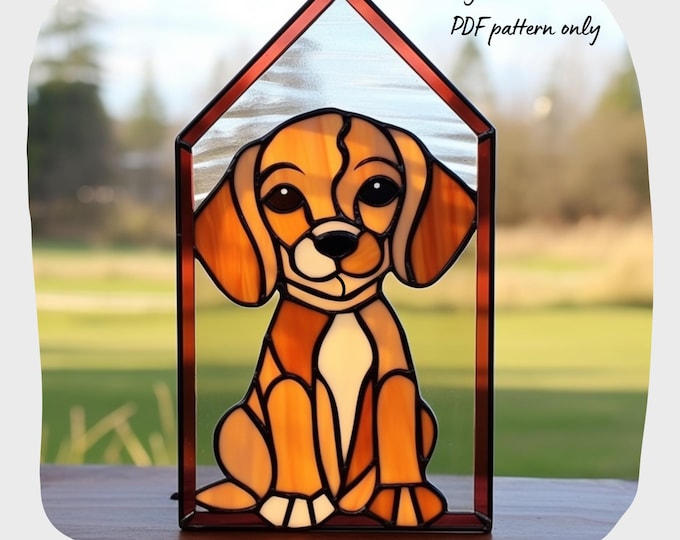 Stained Glass Pups Pattern - Etsy Canada