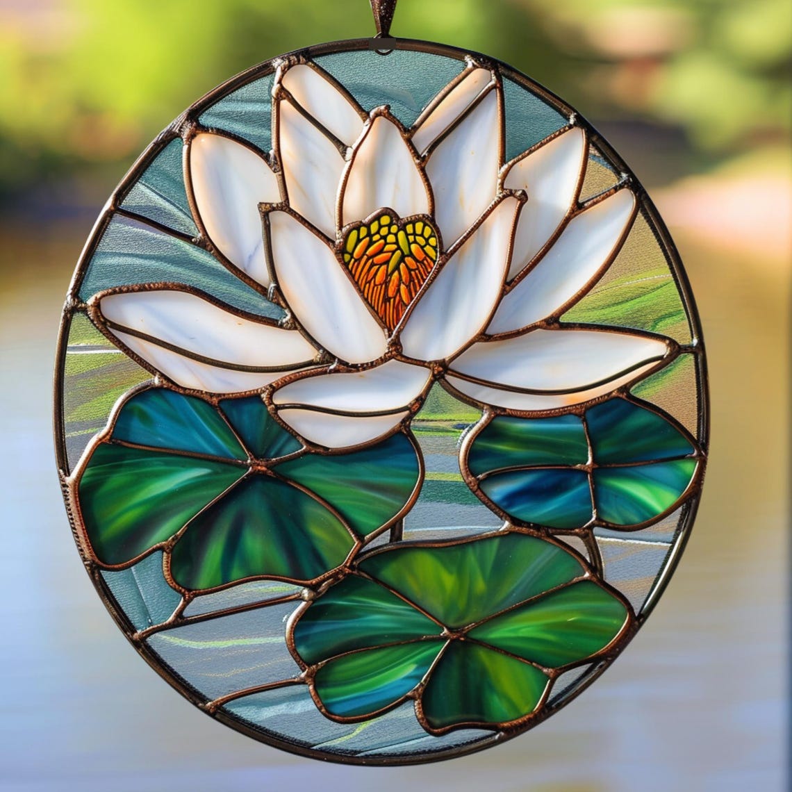 Lotus Stained Glass Pattern, Water Lily Suncatcher DIY (PDF Pattern) - Etsy