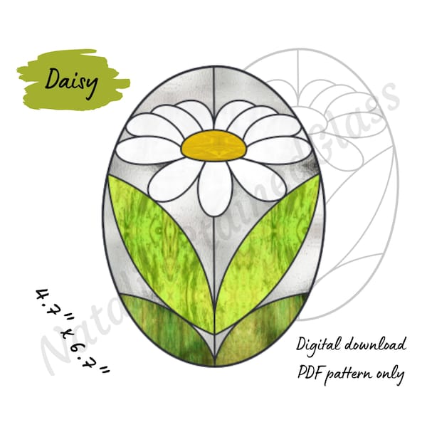 Stained Glass Daisy - Etsy
