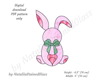 Easter Bunny Stained Glass Pattern - Etsy