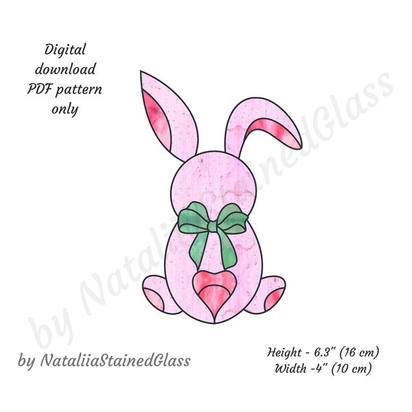 Bunny Stained Glass Pattern - Etsy