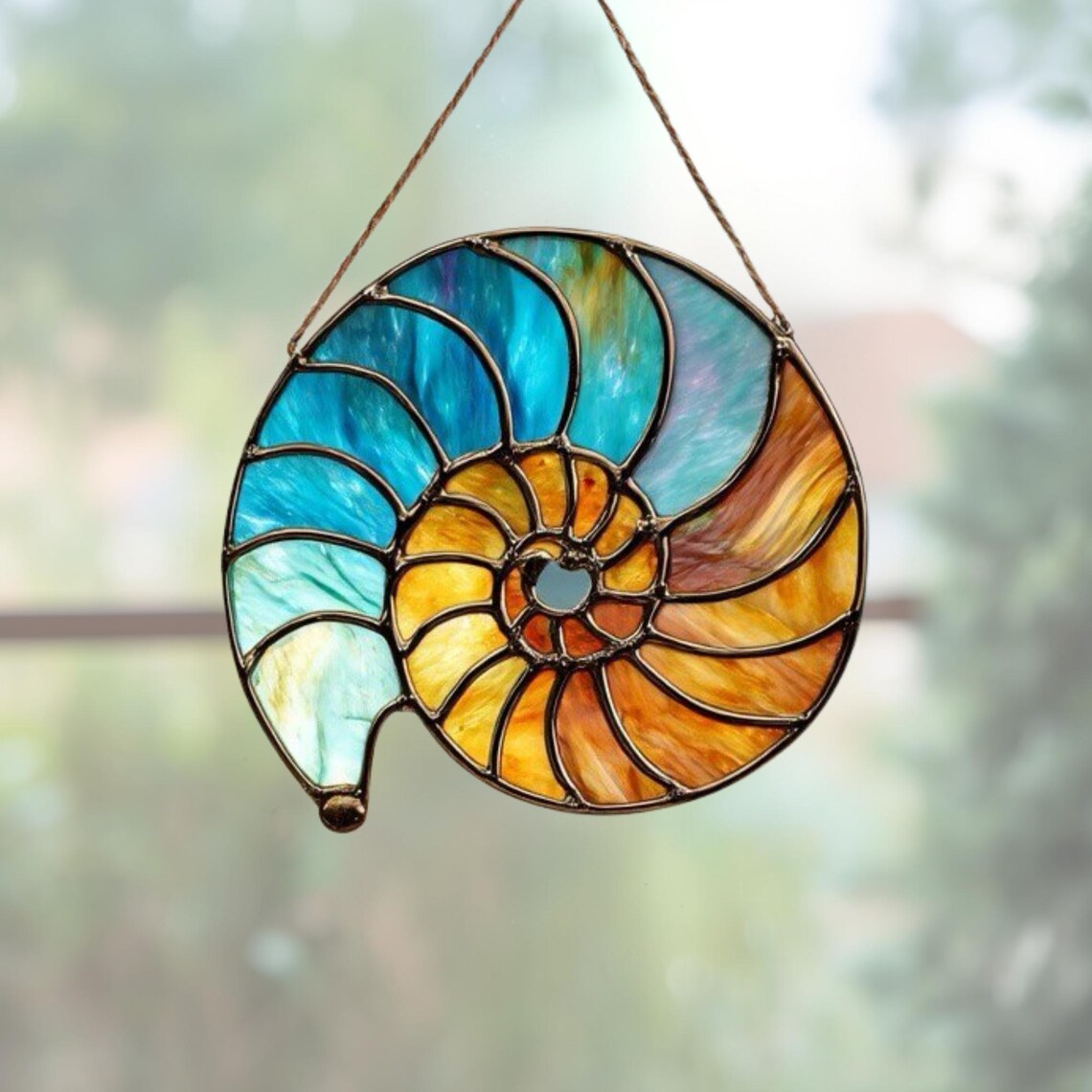 Seashell Nautilus Stained Glass Pattern, Digital Download, DIY ...
