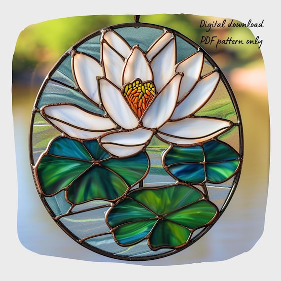 Lily Pad Stained Glass Pattern The "Dragonfly, Lily Pad And Lotus
