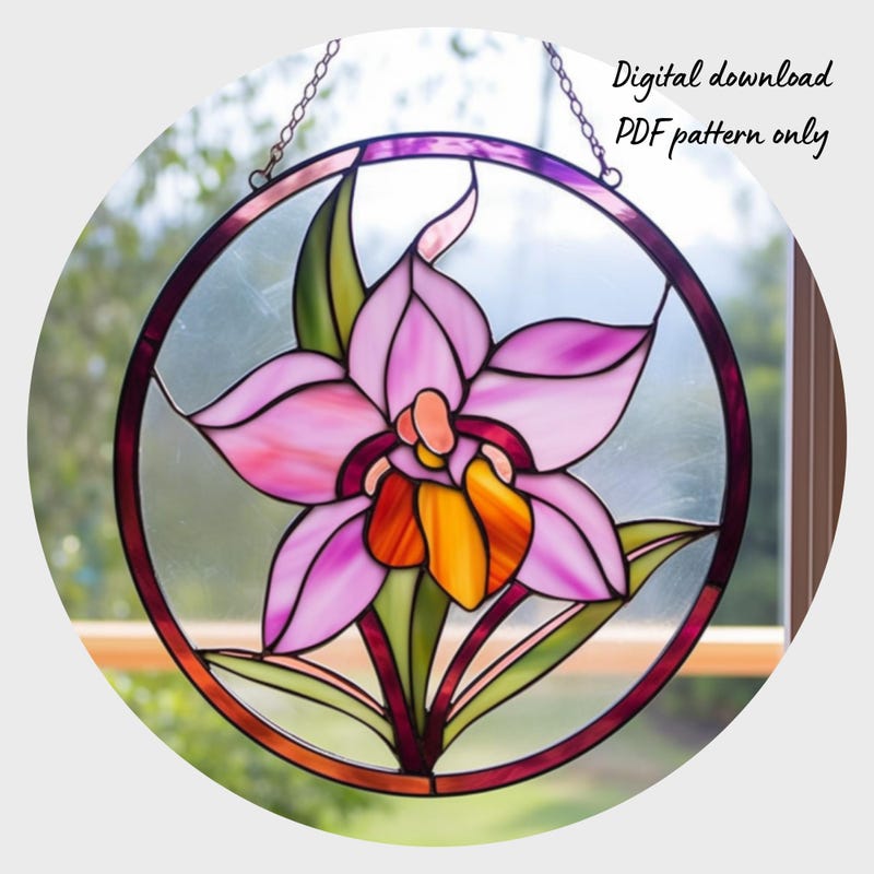 Stained Glass Orchids - Etsy