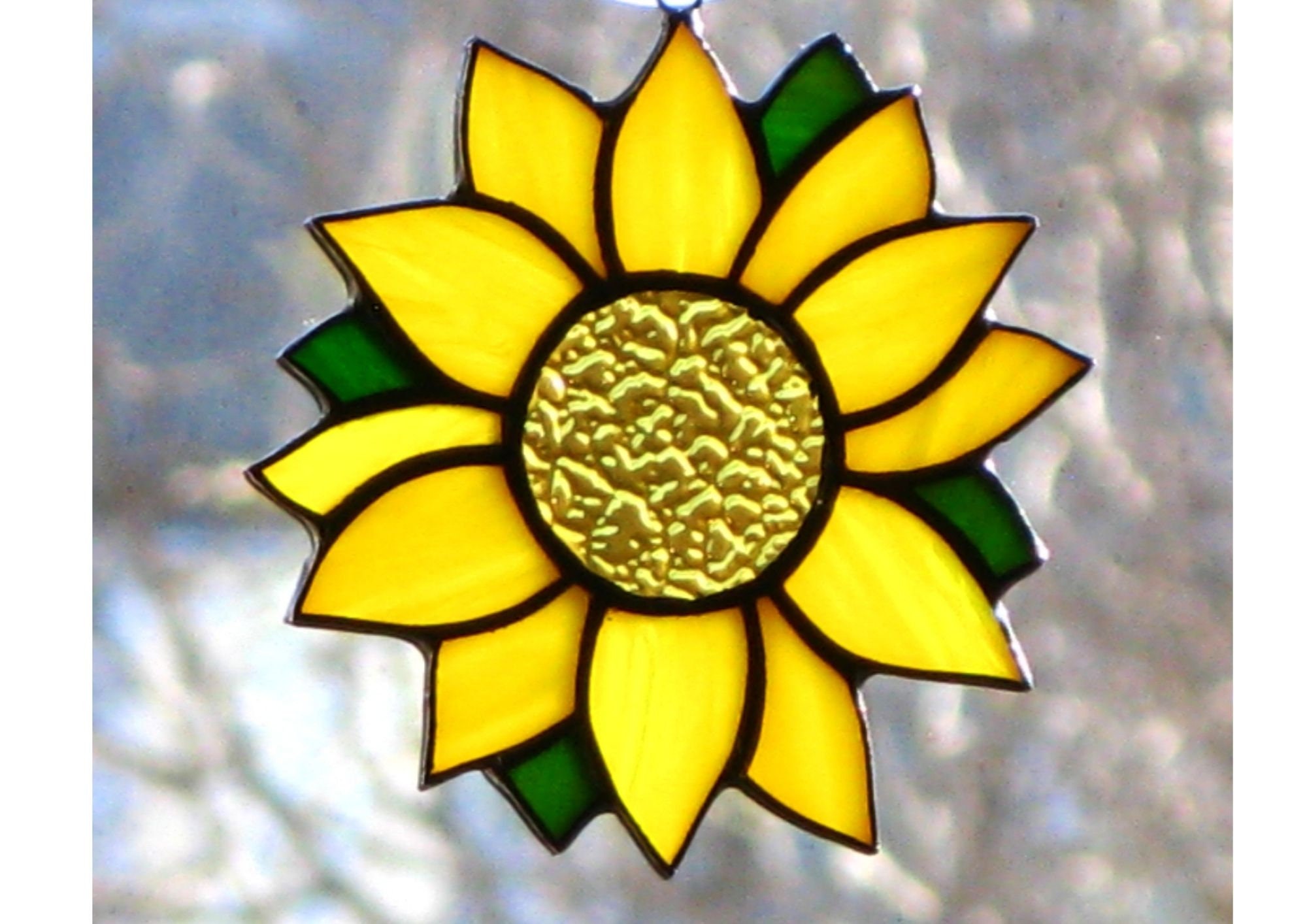 DIGITAL DOWNLOAD Pattern Stained Glass Sunflower Suncatcher Pattern PDF ...