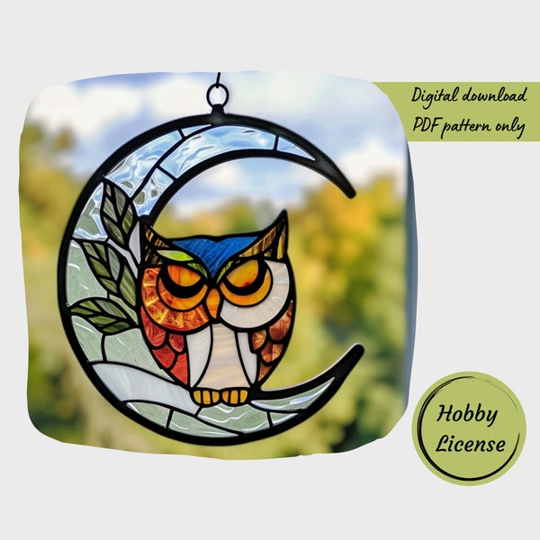 Owl Stained Glass Patterns - Etsy