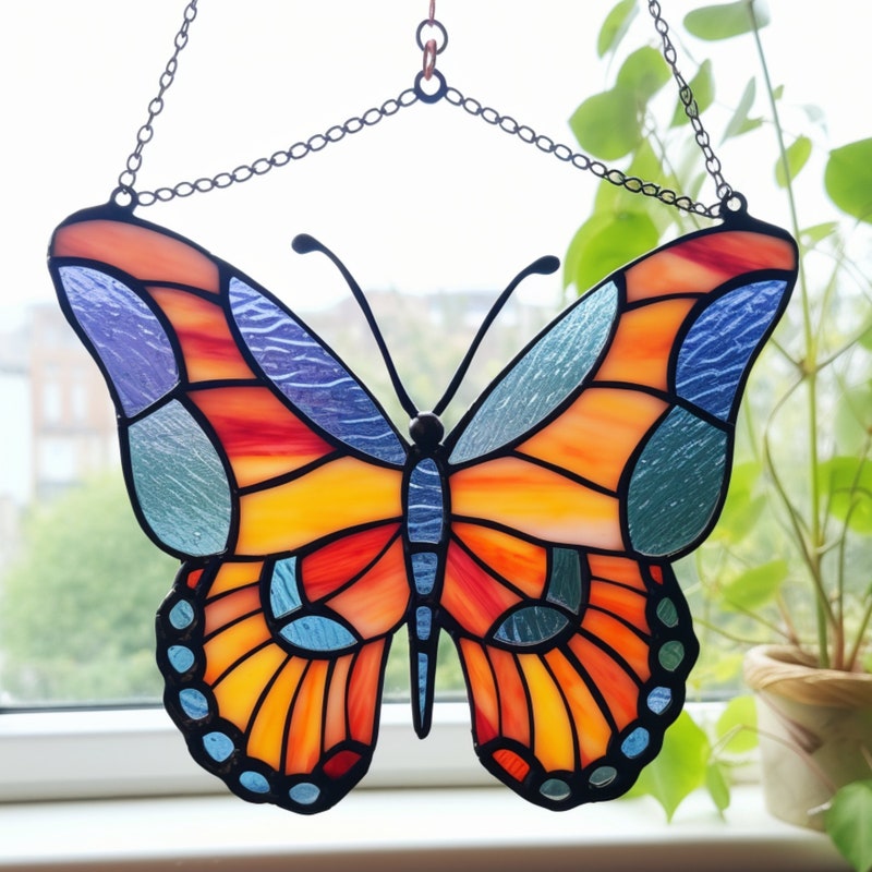 Butterfly Stained Glass Patterns - Etsy