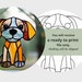 Dog Puppy Stained Glass Pattern Funny Dog DIY Suncatcher Animal Stained ...