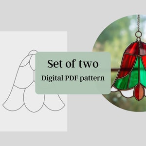 Christmas Bells Stained Glass Pattern, Digital Download, DIY Suncatcher ...