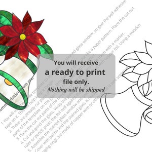 Christmas Bells Stained Glass Pattern, Digital Download Pattern, DIY ...