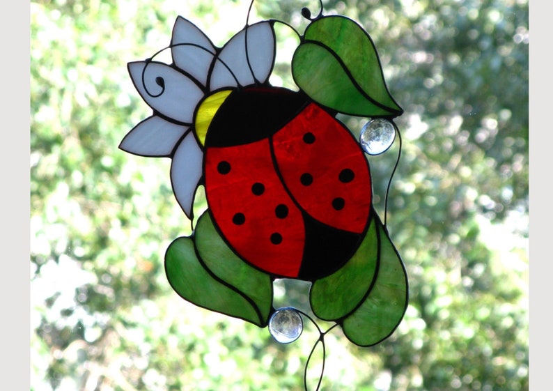 Ladybug Stained Glass Pattern DIGITAL DOWNLOAD Suncatcher - Etsy