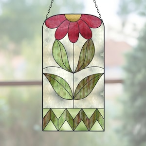 Daisy Flower Stained Glass Pattern, Digital Download, DIY Suncatcher ...
