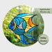 Fish Stained Glass Pattern Sea Animal Stained Glass Pattern Digital ...