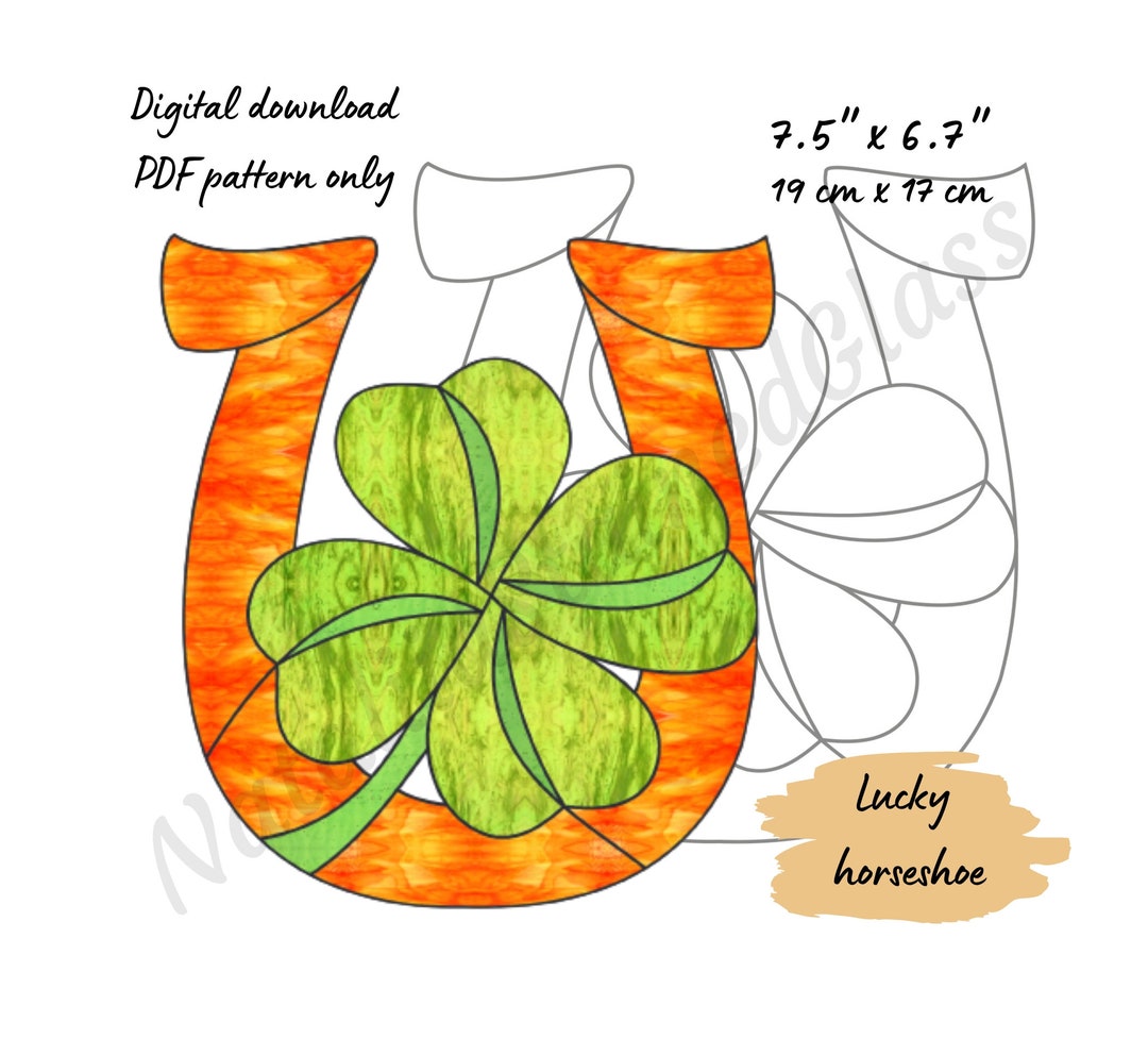 Shamrock Stained Glass Pattern, Digital Download, DIY Suncatcher Home ...
