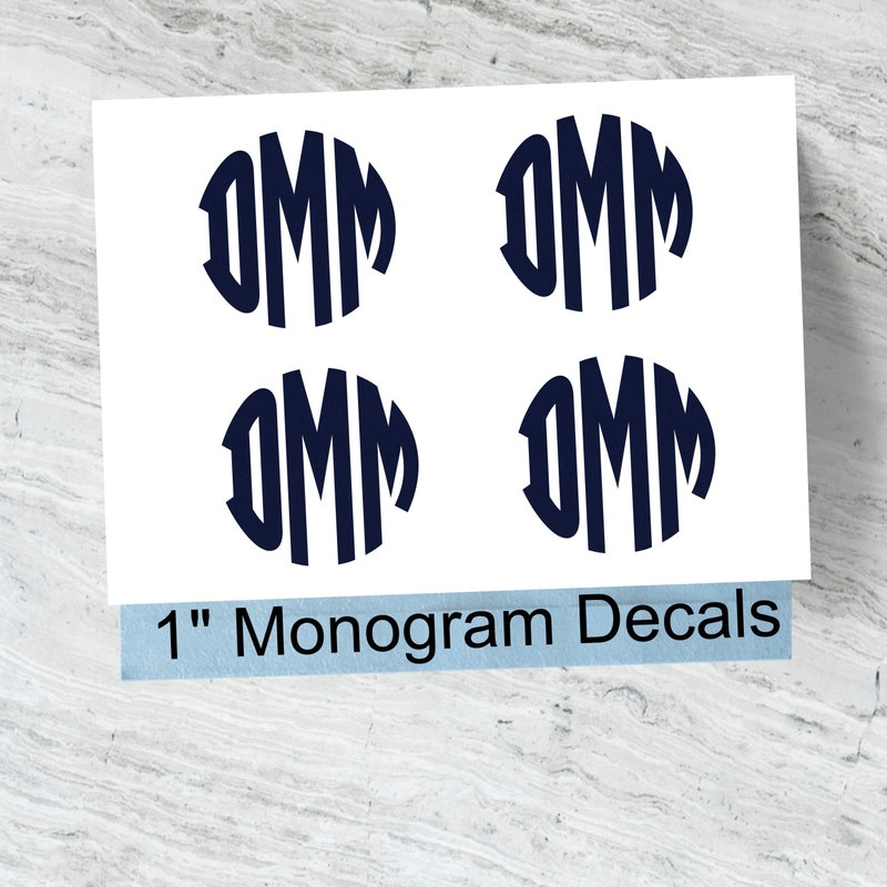 Monogram Vinyl Sticker - Etsy