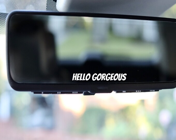 Hello Gorgeous Mirror Sticker | Motivational Quotes | Removable Mirror ...