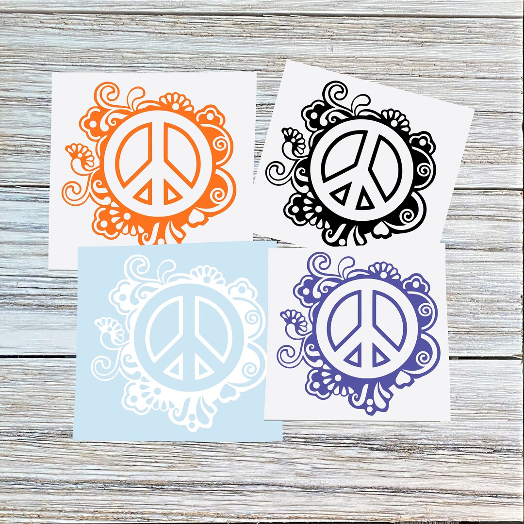 Peace Sign Decal, Vinyl Decal - Etsy