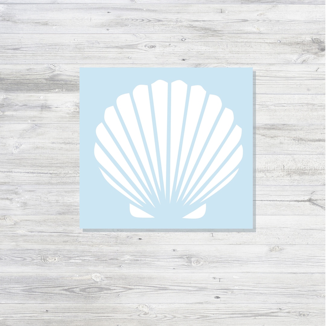 Seashell Vinyl Decal Sticker: Weatherproof Car Decal - Etsy