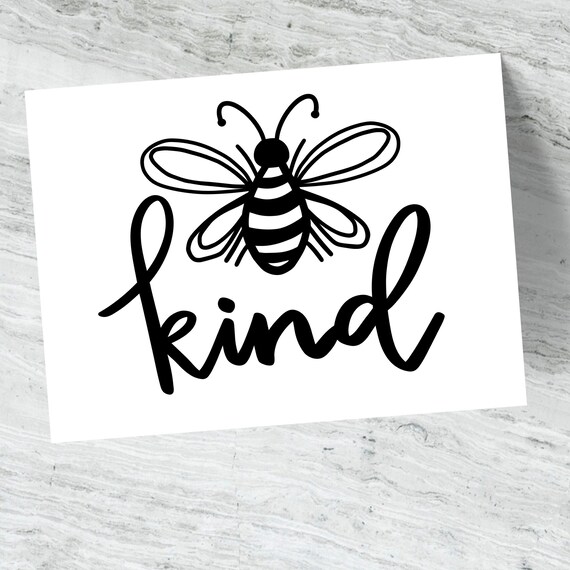 Bee Kind Vinyl Decal Wall Decals & Murals Home Décor Wall Décor etna.com.pe