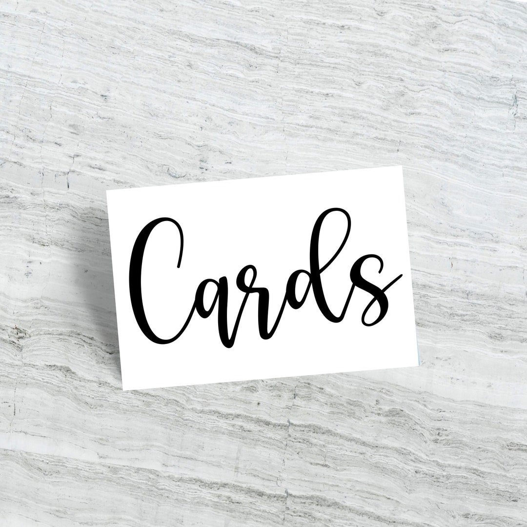 Cards Vinyl Decal Sticker: Wedding Card Box Decor - Etsy