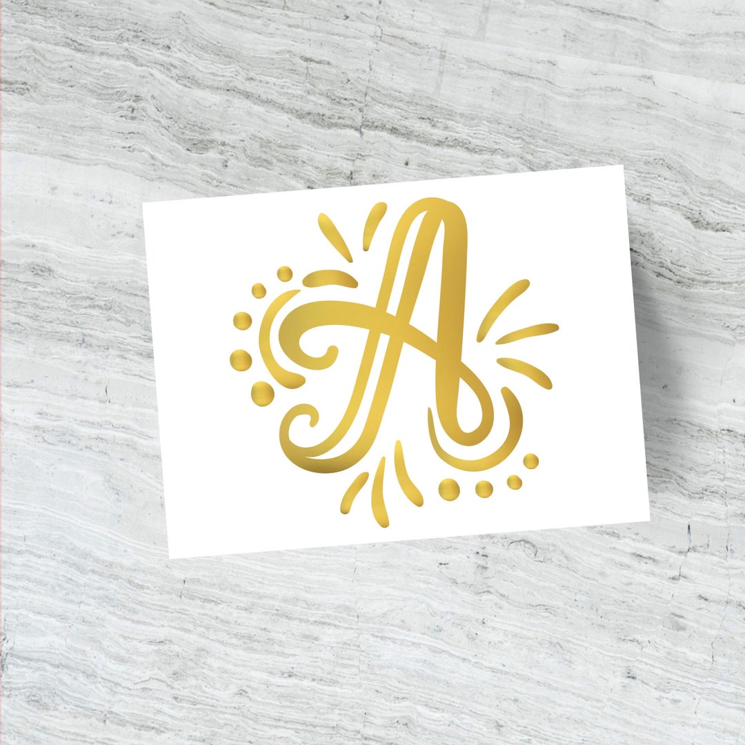 Initial Decal, Car Decal, Single Letter, Monogram Decal, Personalized ...