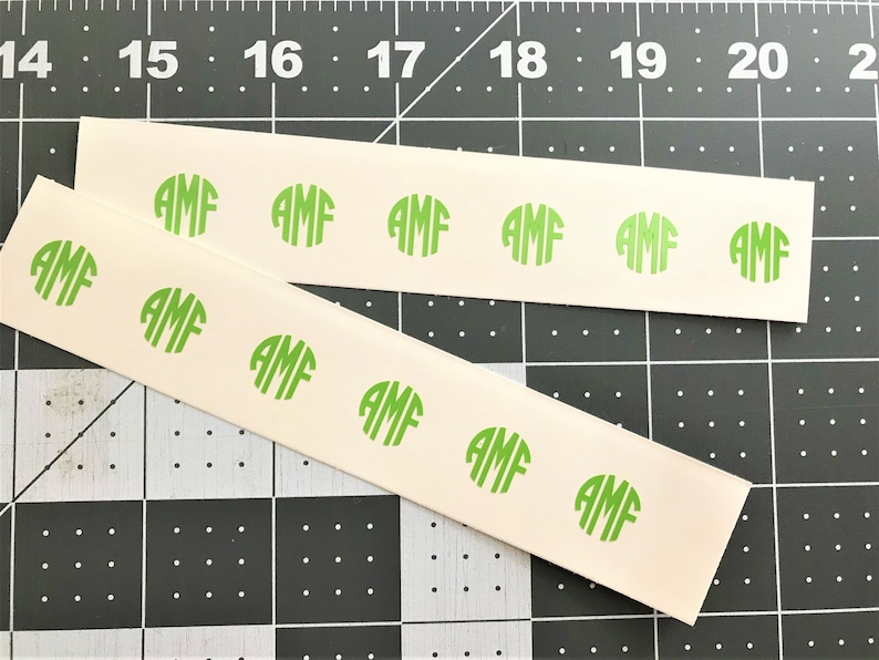 Mini Monogram Decals 1/2 Decals Small Vinyl Stickers | Etsy