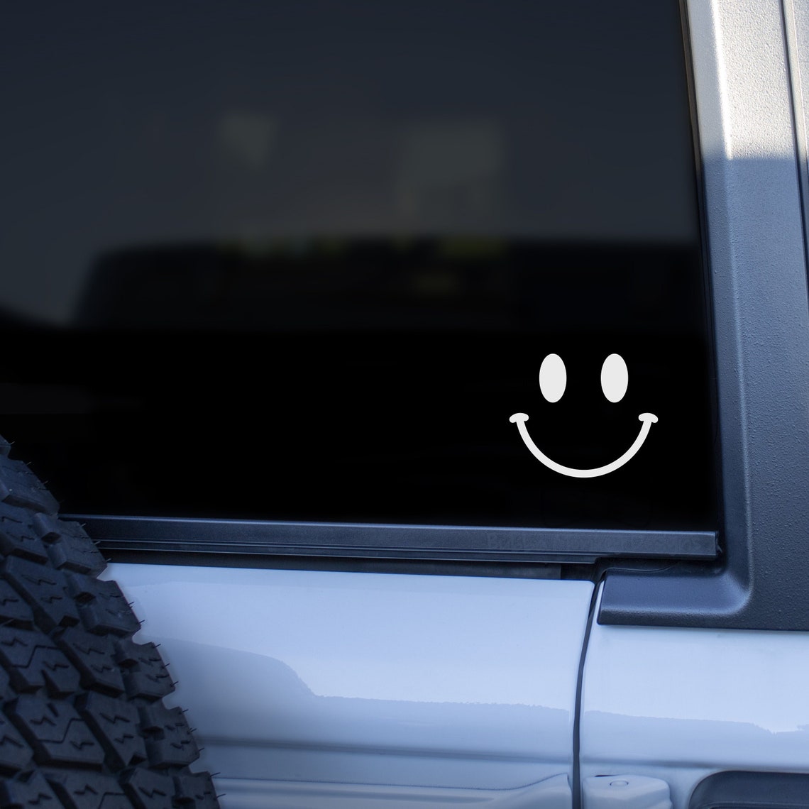 Smile Face Decal, Hippie Smile Face Decal, Hippie / Retro Decal, Happy ...