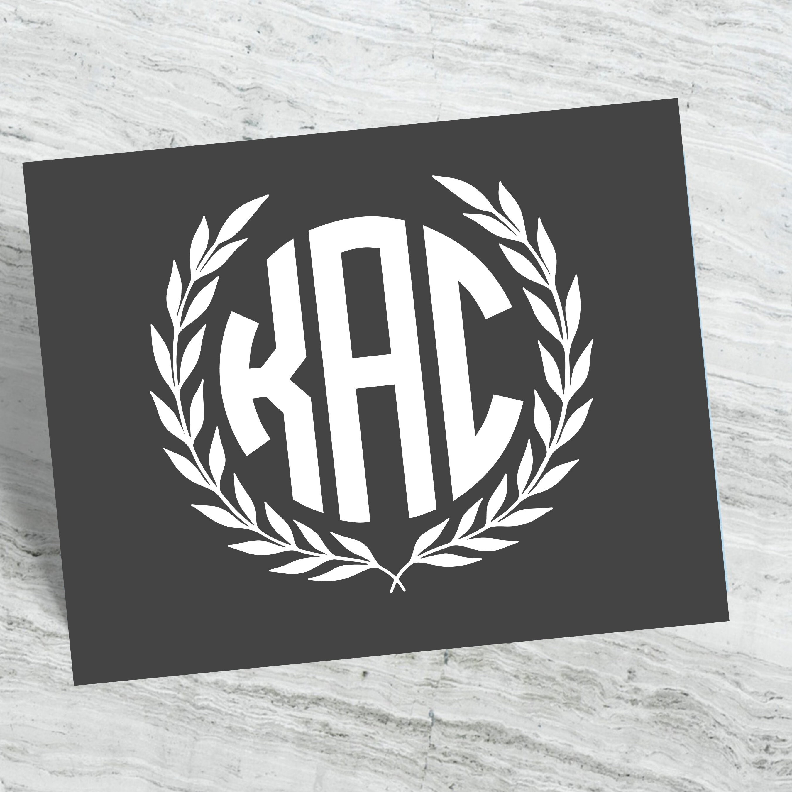 Monogram Decal Monogram Sticker Vinyl Decal Monogram for | Etsy