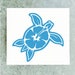 Turtle Decal Sea Turtle Hibiscus Flower Decal Tortoise - Etsy