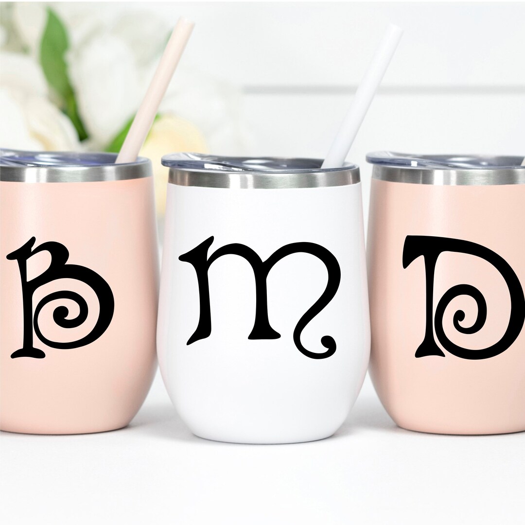 Initial Decal, Vinyl Initial Sticker, Vinyl Initial Decal, Single ...