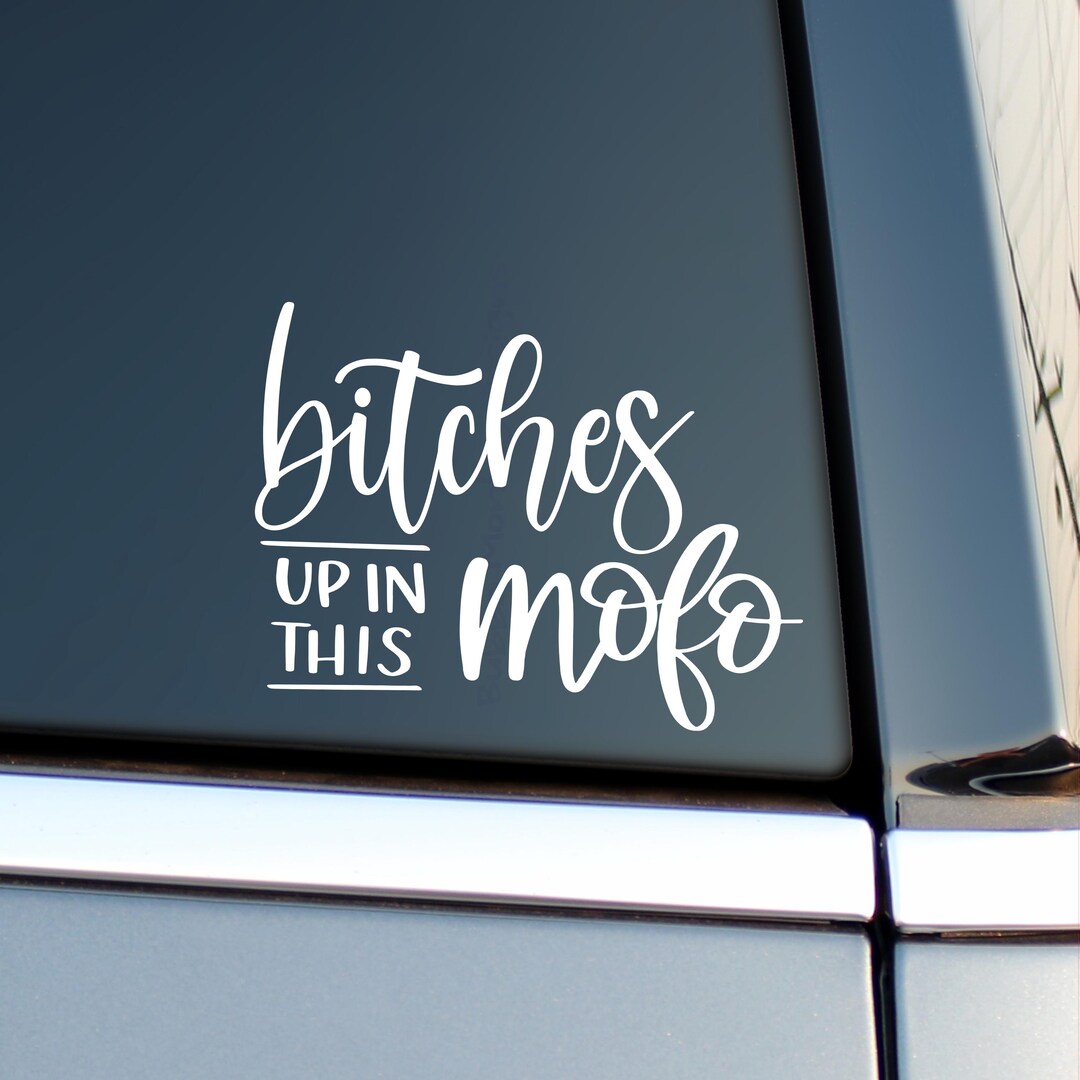 Funny Car Decal: Bitches up in This Mofo Vinyl Bumper Sticker - Etsy