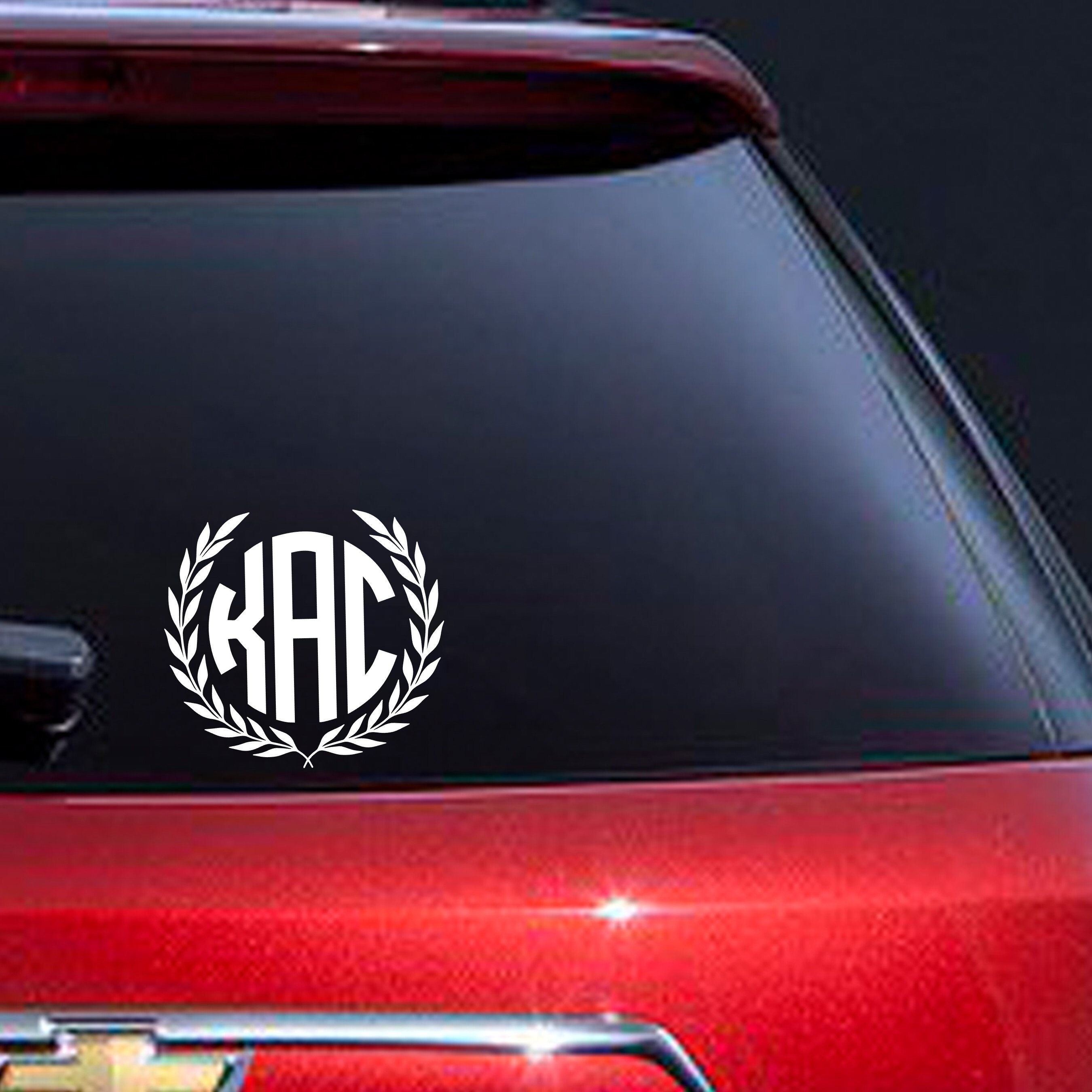 Monogram Decal Monogram Sticker Vinyl Decal Monogram for | Etsy