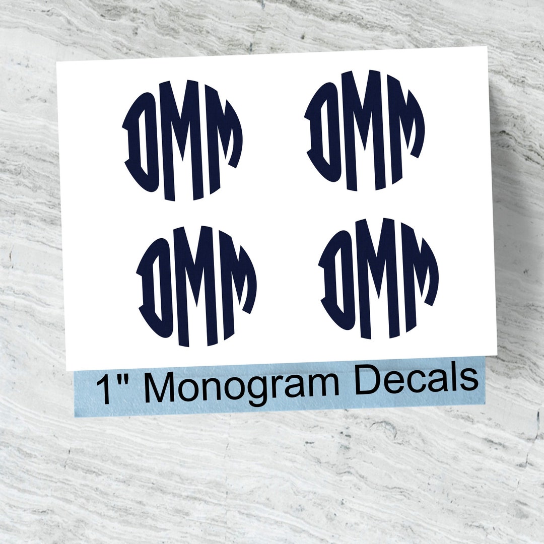 Monogram Decals, Small Monogram Decals, Vinyl Monogram Decals ...