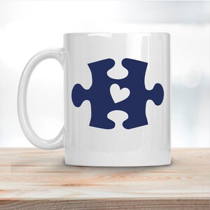 Puzzle Piece Decal, Autism Decal, Puzzle Decal With Heart, Vinyl Decal ...