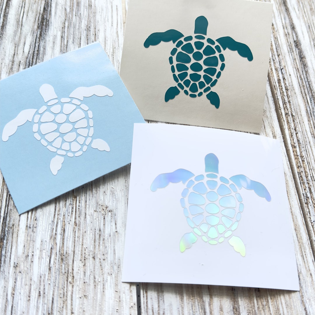 Sea Turtle Vinyl Decal, Car Decal, Beach Decal, Summer Decal - Etsy