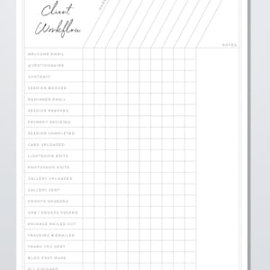 Photographer Client Workflow Chart Template - Photography Workflow ...
