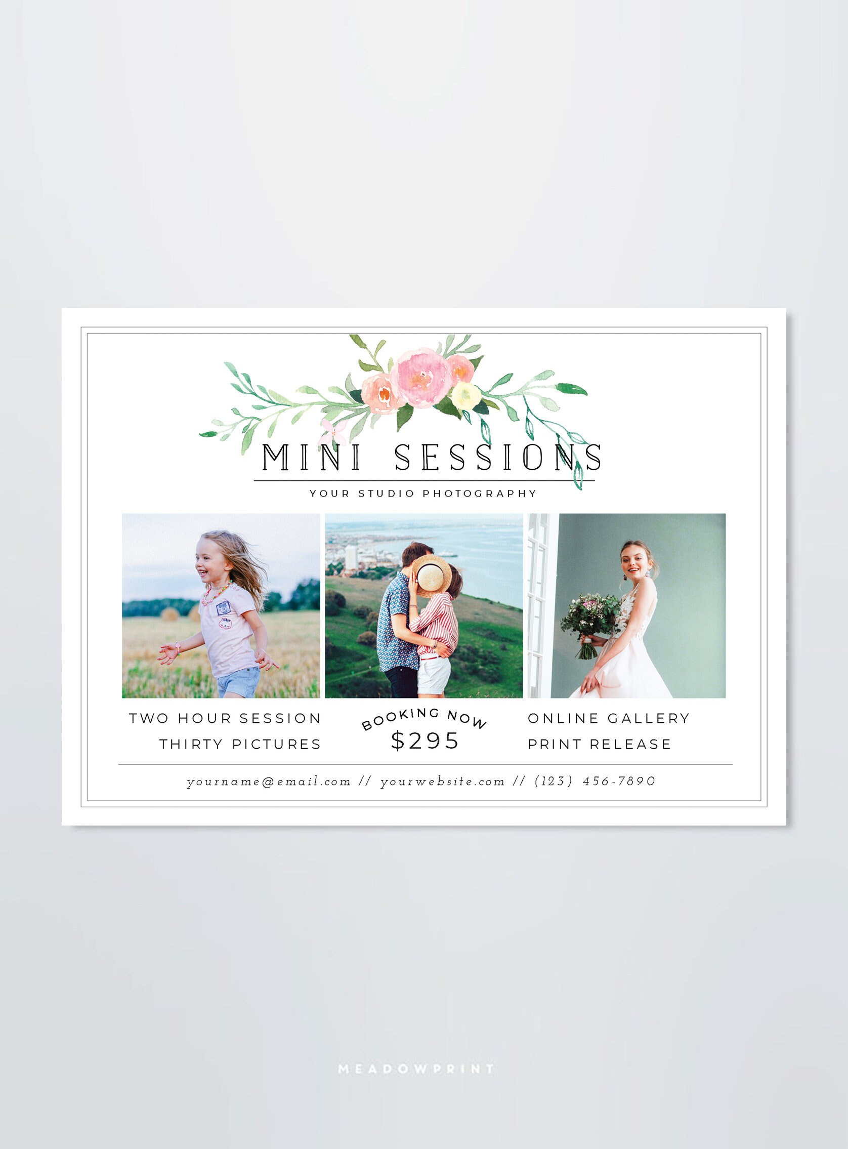 Floral Mini Sessions Template - Photography Mini Sessions Floral Minis ...