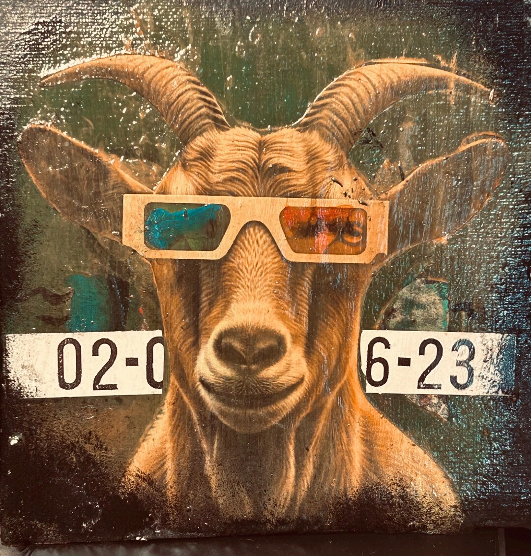 3D Glasses Goat (framed) - Etsy