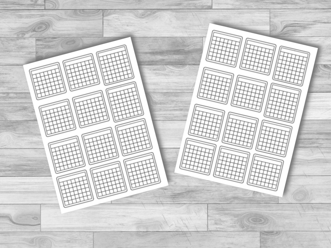 2024 Blank Calendar Stickers for Dotted Journals Stickers - Etsy