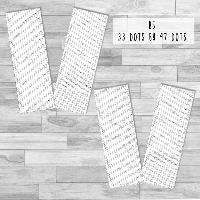 B5 Bullet Journal Grid Spacing Guide Print Your Own 33 - Etsy Ireland