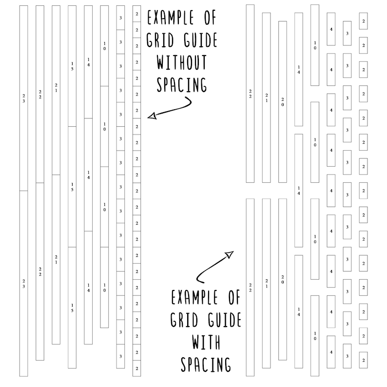 Custom Journal Grid Spacing Guide Print Your Own - Etsy