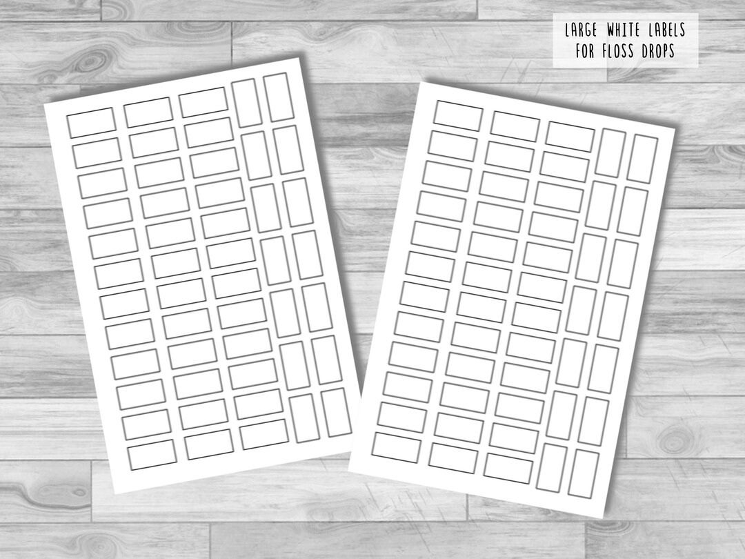 Large White Matte, Blank Labels for Large Floss Drops | Thread Drops ...