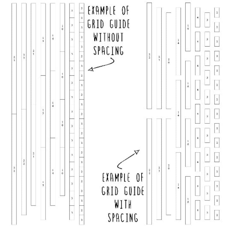 B5 & B6 Journal Grid Guides With and Without Spacing - Print Your Own ...